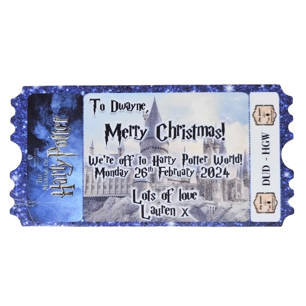 Personalised Acrylic Ticket – Charlottes Colourful Creations